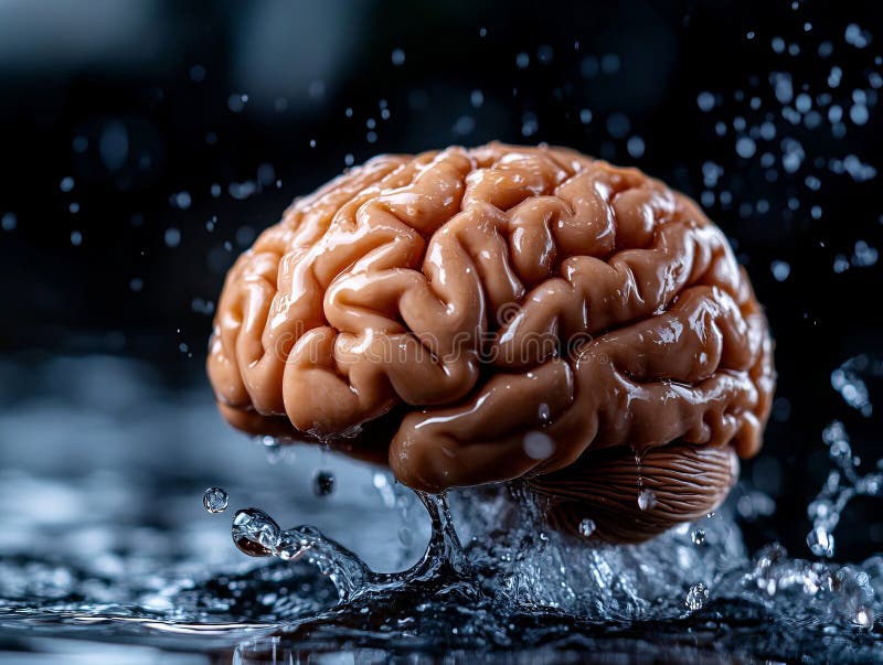 Brain Splashing Water Black Background Stock Photos - Free & Royalty ...
