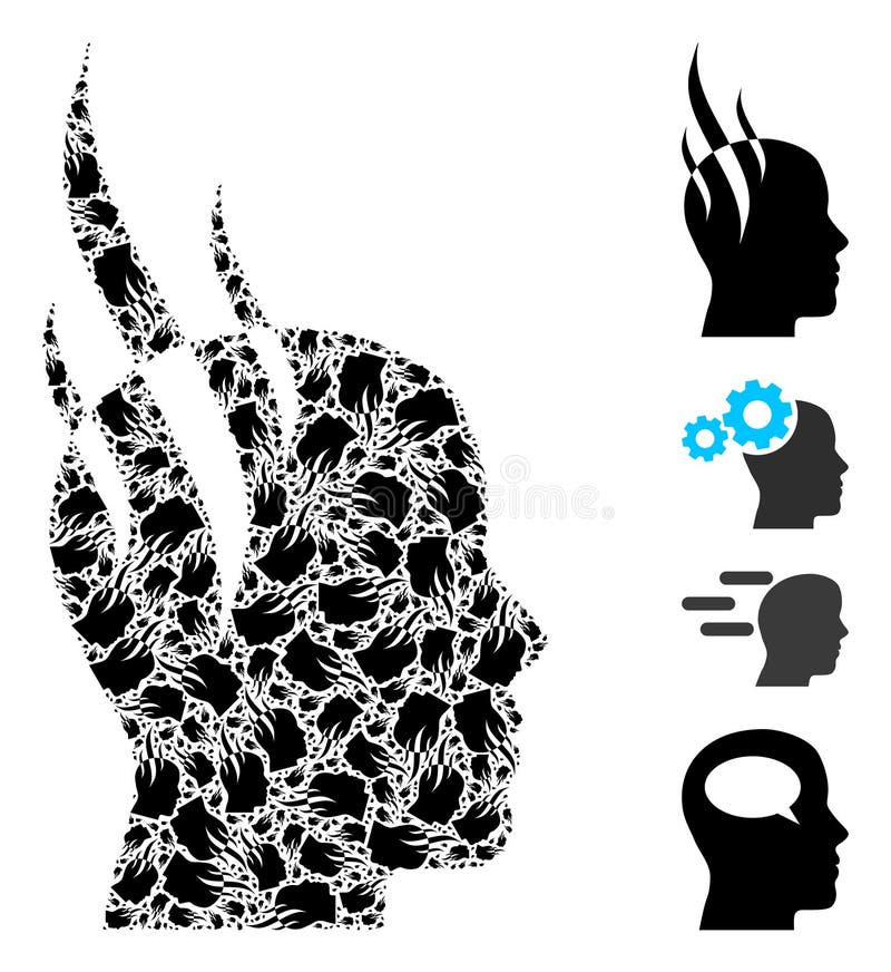 Brain Steam Icon Recursive Composition Stock Vector - Illustration of ...