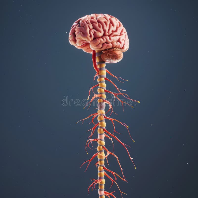 Brain Stem Conceptual Visualization Stock Illustration - Illustration ...