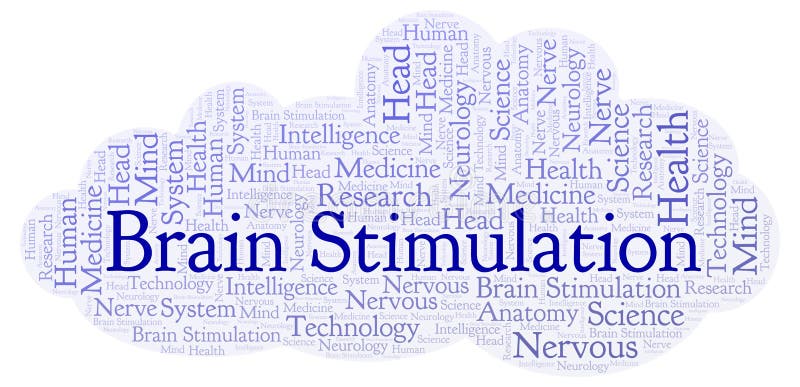 Brain Stimulation Word Cloud. Stock Illustration - Illustration of ...