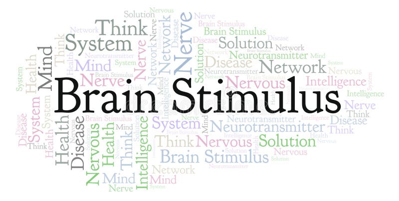 Brain Stimulus word cloud. stock illustration. Illustration of word ...