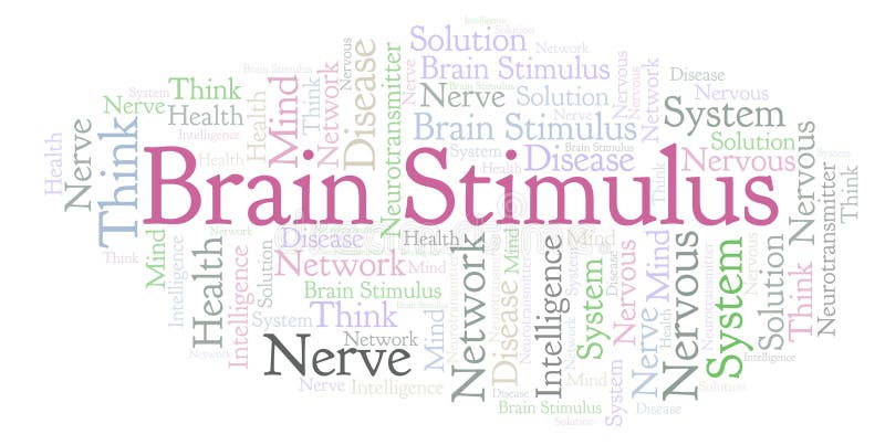 Brain Stimulus word cloud. stock illustration. Illustration of stimulus ...