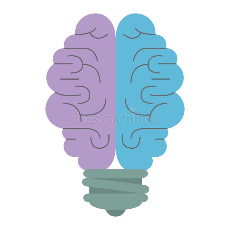 Brain storm bulb icon stock illustration. Illustration of creativity ...