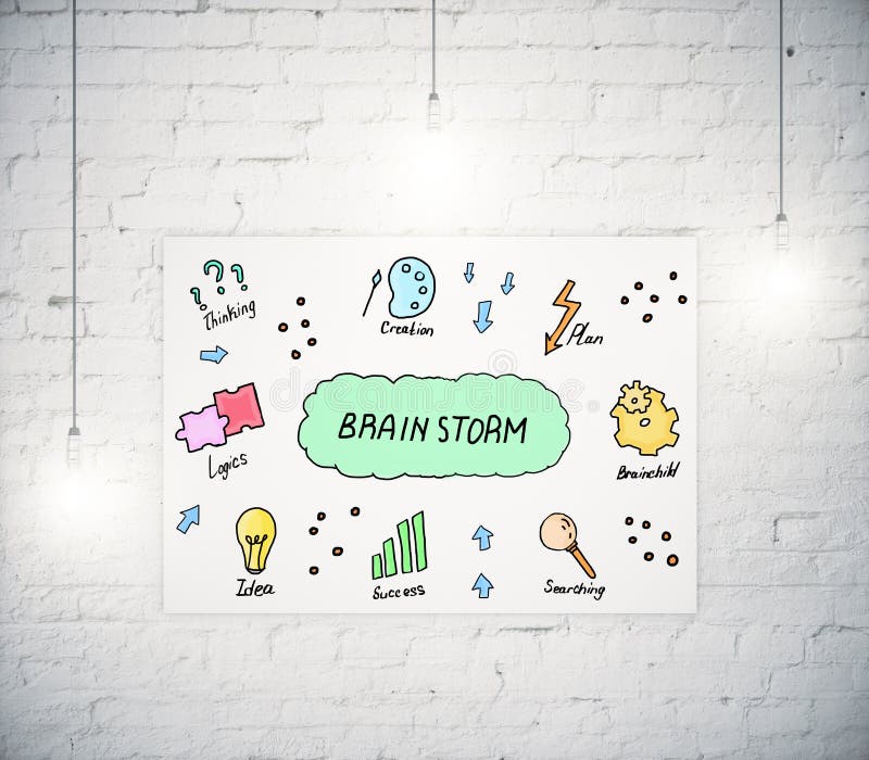 Brain storm concept stock illustration. Illustration of college - 80147523