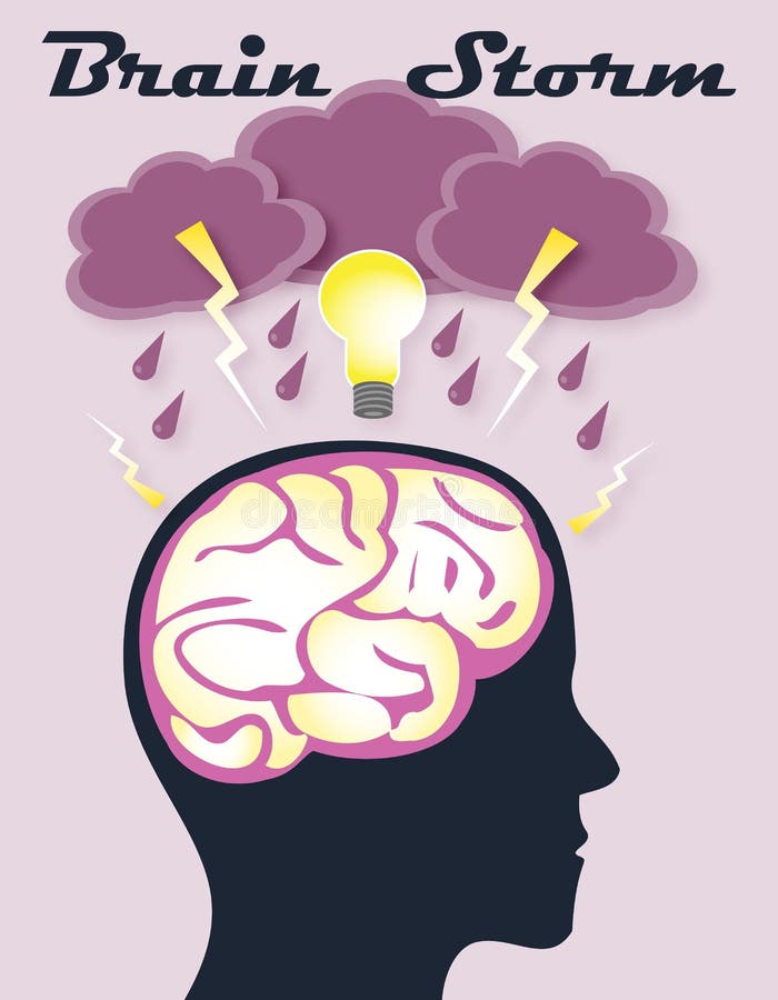 Brain Storm stock illustration. Illustration of brainstorming - 243934059