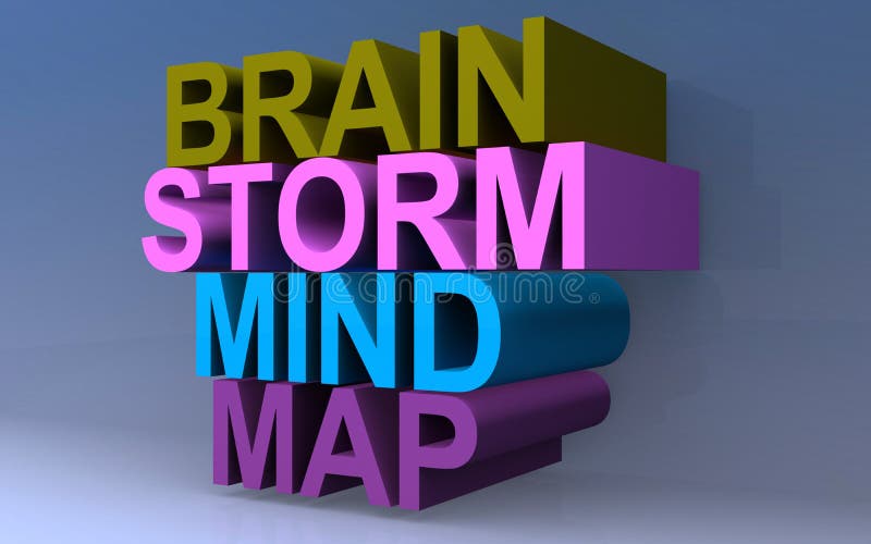 Brain storm mind map stock illustration. Illustration of meeting ...