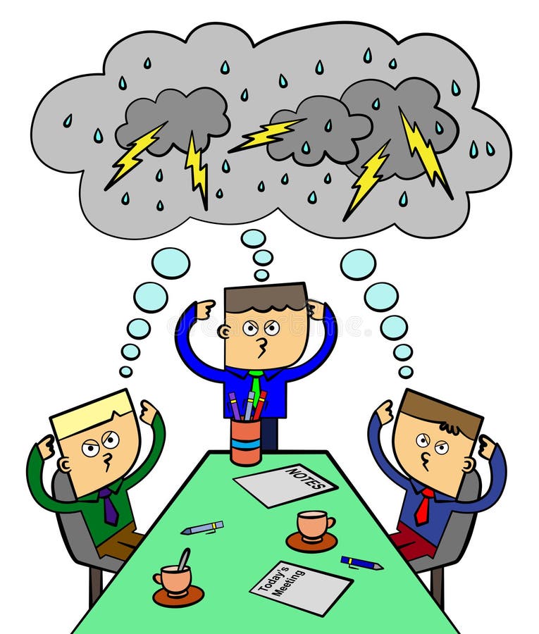 Brainstorming. stock vector. Illustration of group, males - 33529869