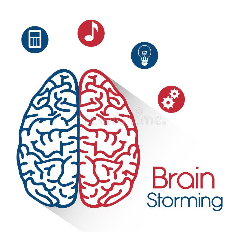 Brain storming design stock illustration. Illustration of conceptual ...