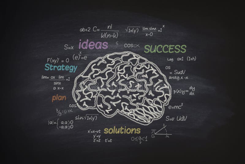 Brain and Success on Blackboard Stock Photo - Image of concepts ...