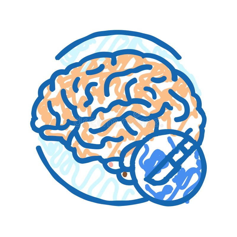 Brain Surgery Icon Doodle Illustration Stock Vector - Illustration of ...
