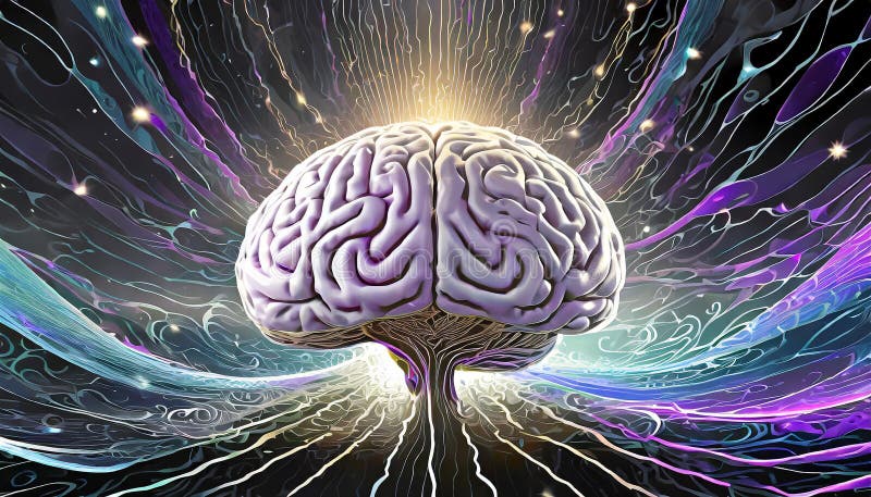 Brain Surrounded by Psychic Waves, Thinking and Mental Health Abstract ...