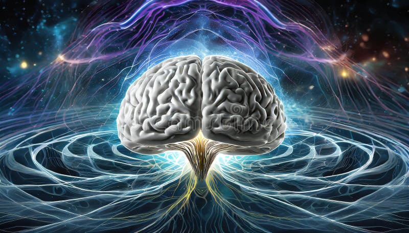 Brain Surrounded by Psychic Waves, Thinking and Mental Health Abstract ...