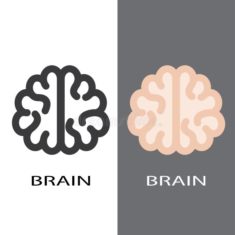 Brain symbol stock vector. Illustration of graphic, knowledge - 43842714