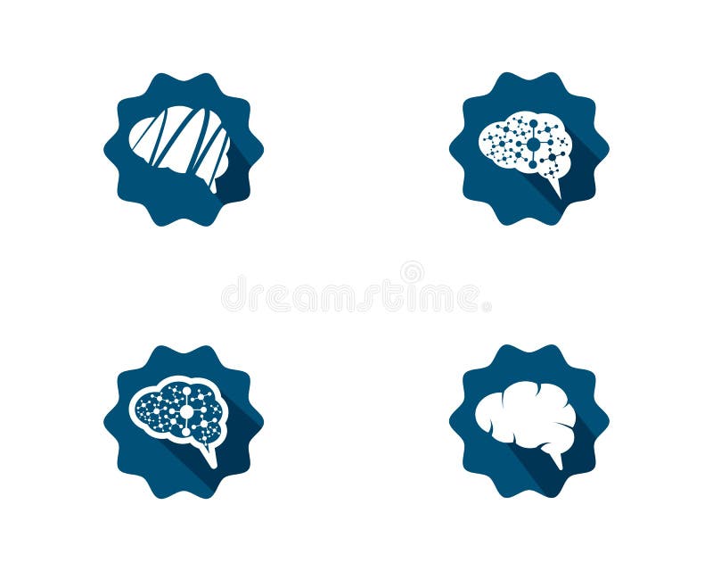 Brain symbol vector icon stock vector. Illustration of identity - 171840252