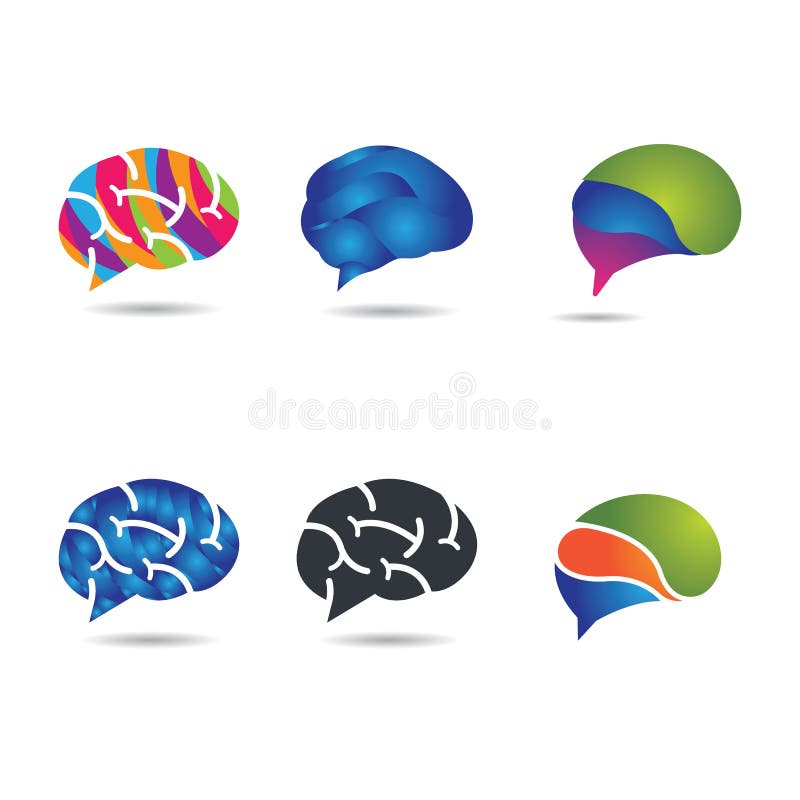 Brain symbol vector icon stock vector. Illustration of head - 175248404
