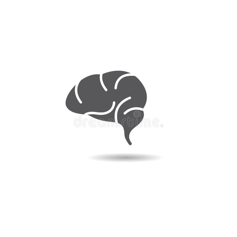 Brain Symbol Vector Icon Illustration Stock Vector - Illustration of ...