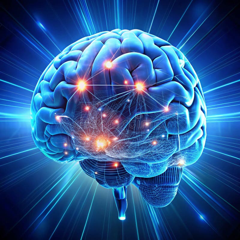 Brain Symbolizing the Future of Human-Machine Interaction Stock ...