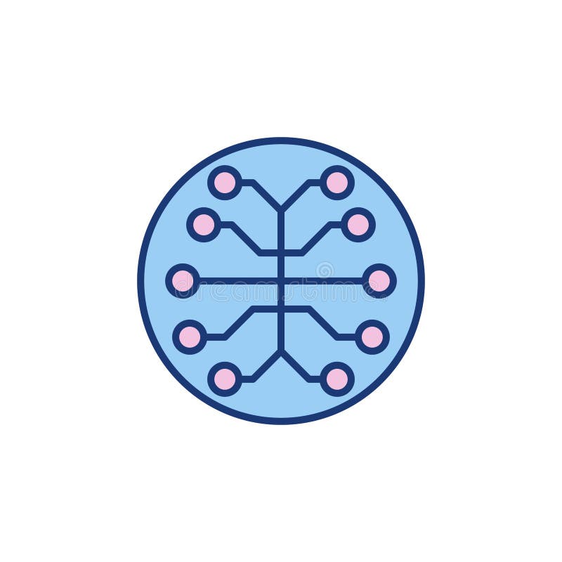 Brain Synapse Vector Mind Concept Round Colored Icon Stock Vector ...