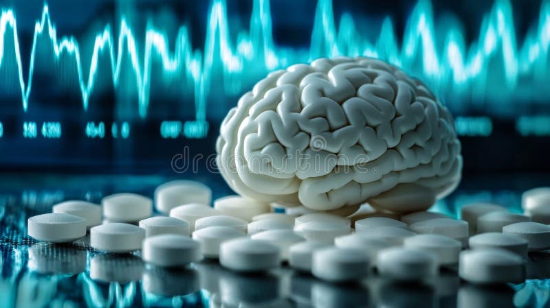 Brain and Tablets with Waveform Visualization for Stabilization Effects ...