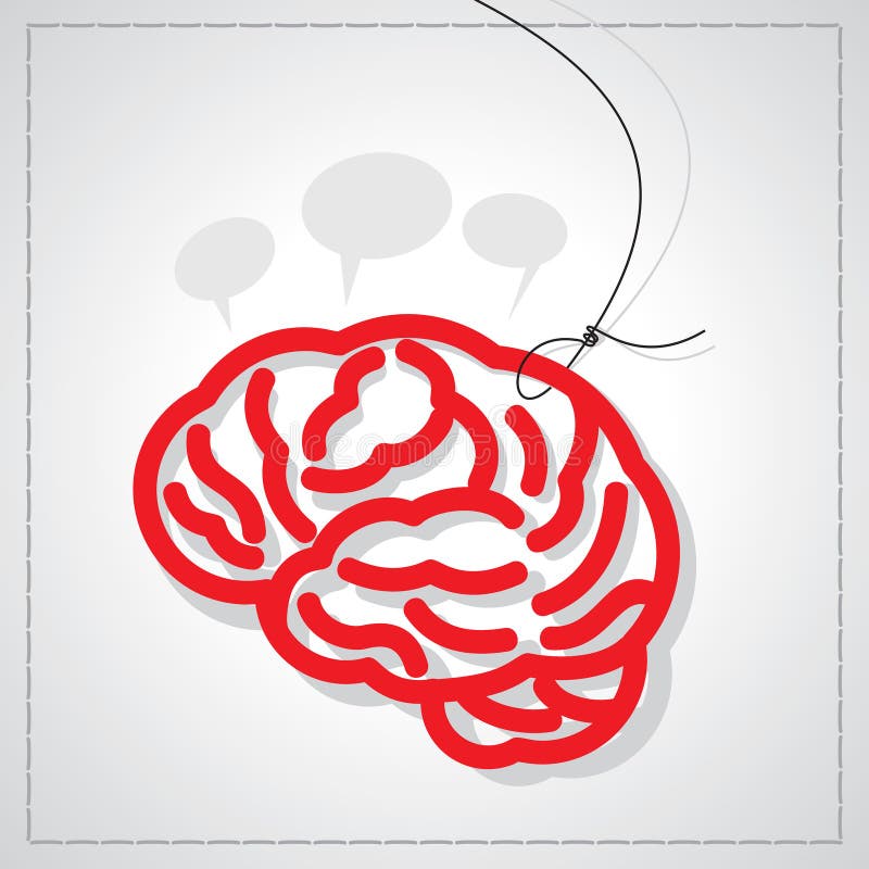 Brain with Speech Bubble and Question Mark Stock Vector - Illustration ...