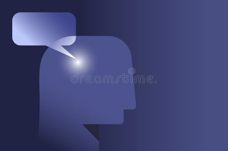 A Communication Happening in a Human Brain Stock Vector - Illustration ...