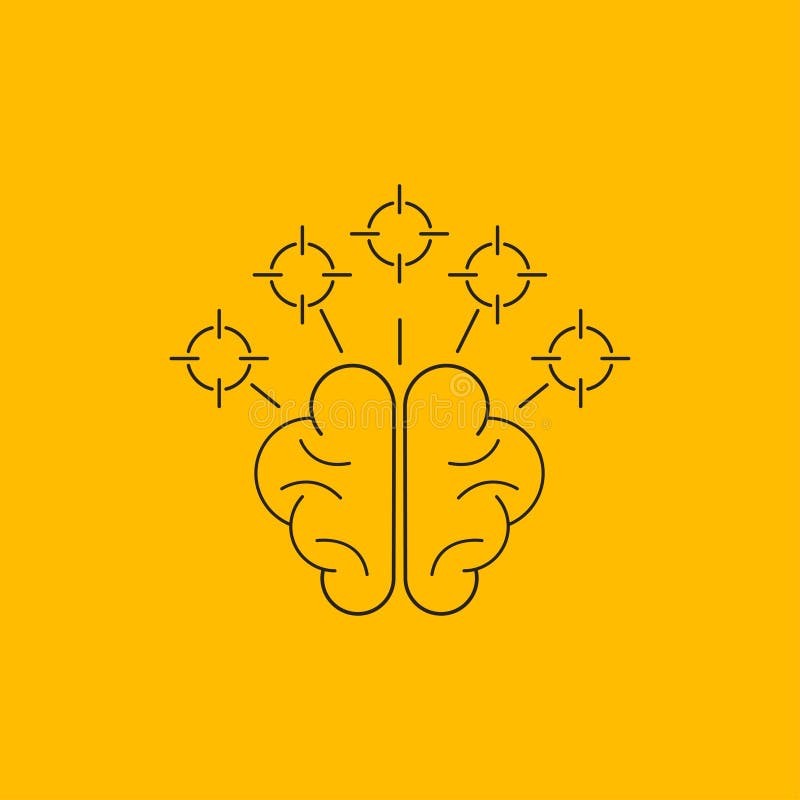 Brain and targets stock vector. Illustration of search - 114957127