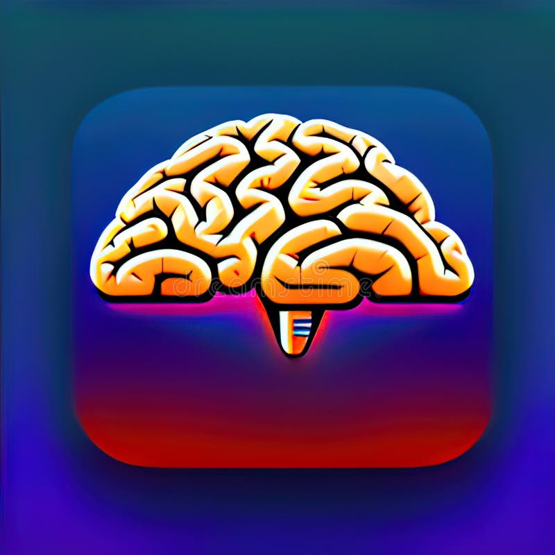 Brain Teaser Software App Icon. Generative AI. Stock Photo - Image of ...