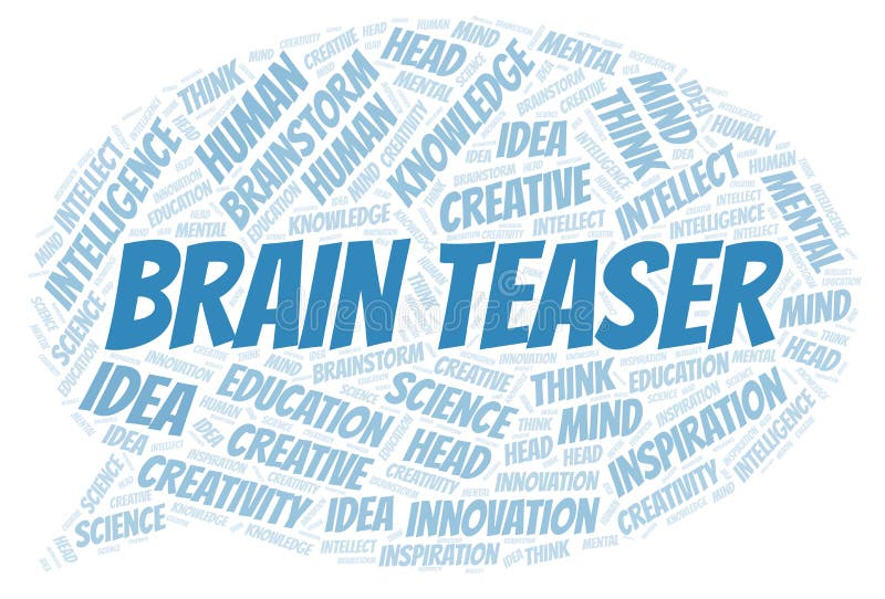 Brain Teaser word cloud stock illustration. Illustration of word ...