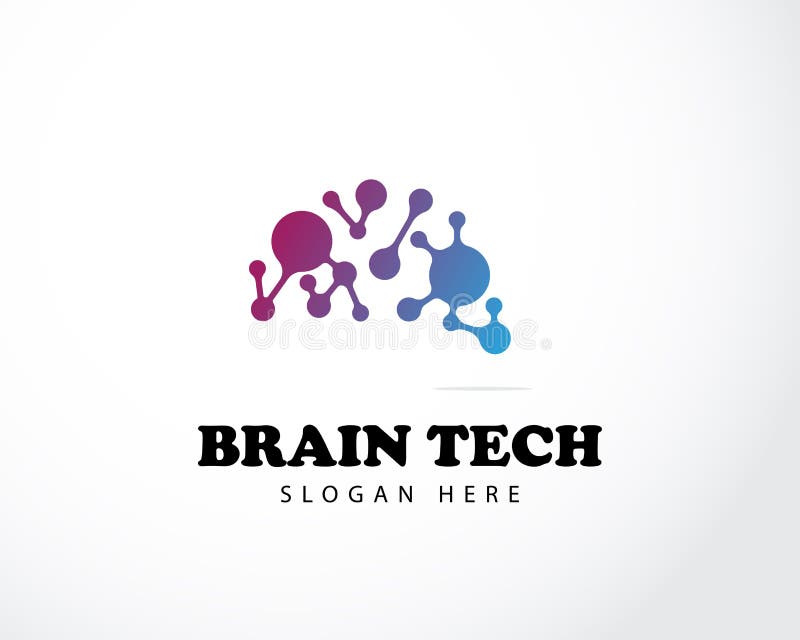 Brain Tech Logo Creative Connect Smart Molecule Lab Design Concept ...