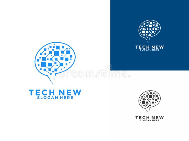 Brain Tech Logo Vector Template. Innovate Technology Startup Logo ...