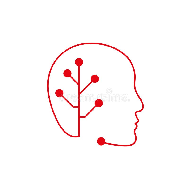 Human Brain Mind Head with Artificial Intelligence Robot Head. Brain ...