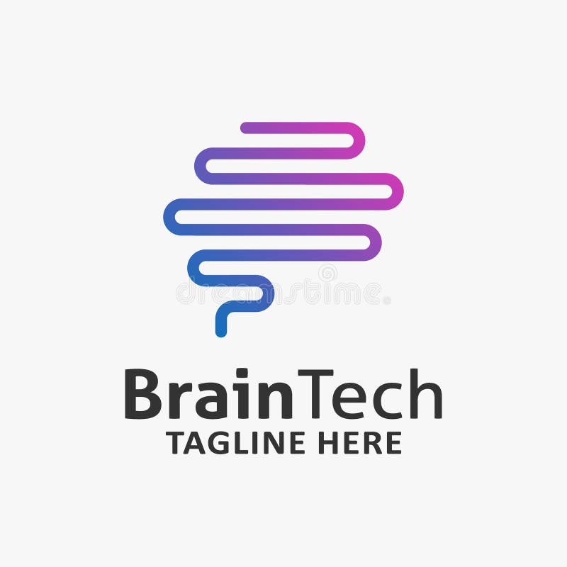 Brain Tech Wire Logo Design Stock Vector - Illustration of data ...