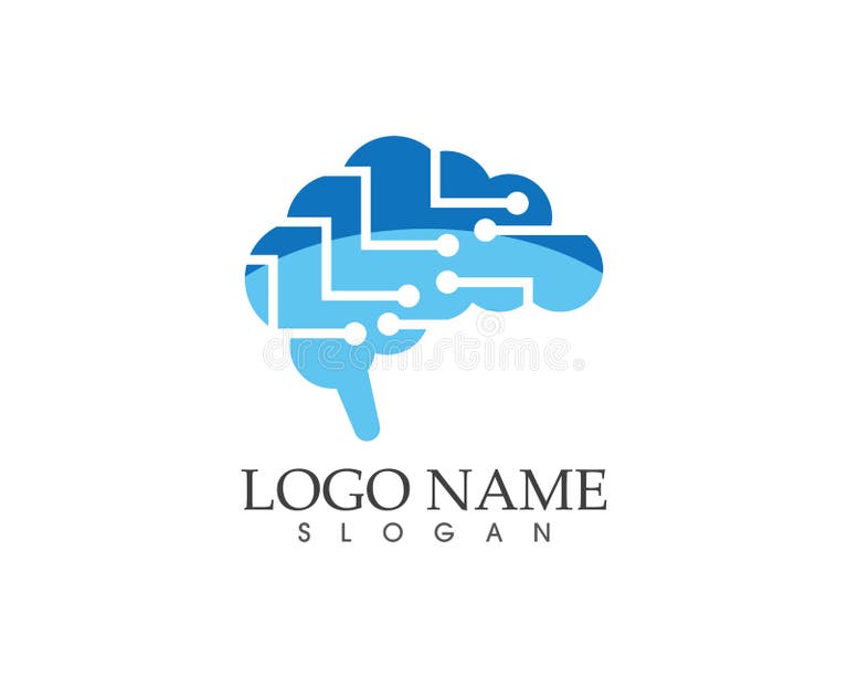 Brain Techno Logo Vector Illustration Stock Vector - Illustration of ...