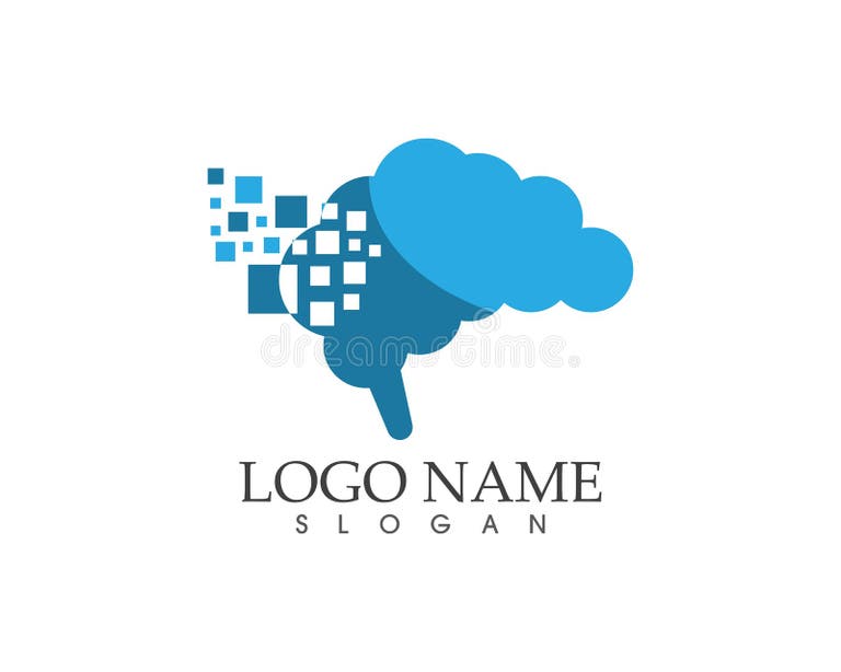 Brain Techno Logo Vector Illustration Stock Vector - Illustration of ...