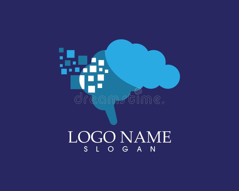 Brain Techno Logo Vector Illustration Stock Vector - Illustration of ...