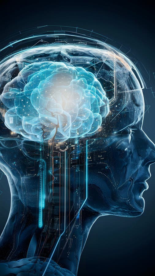 Brain Technology Concept Conversational Intelligence Visualized in ...