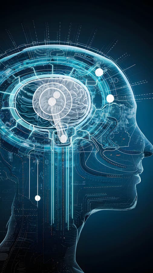 Brain Technology Concept Conversational Intelligence Visualized in ...