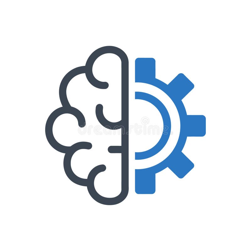 Brain Technology Icon stock vector. Illustration of icon - 350466568
