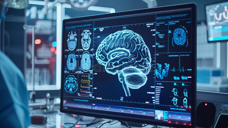 Brain Testing Result on Digital Interface on Laboratory or Surgery ...