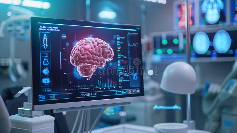 Brain Testing Result on Digital Interface on Laboratory or Surgery ...