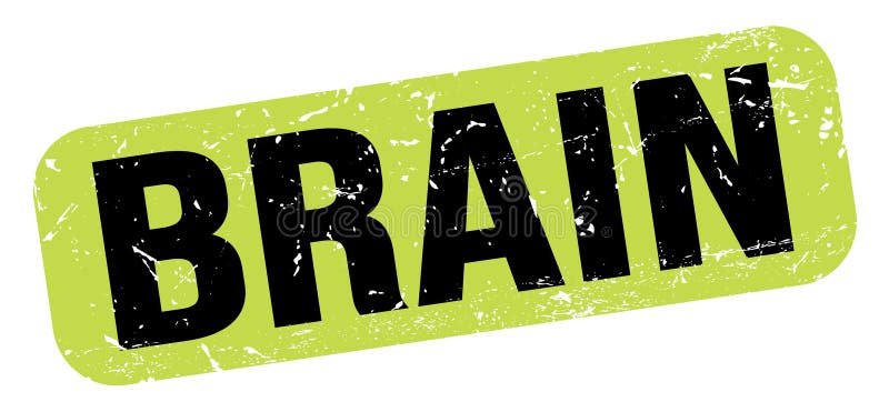 BRAIN Text on Green-black Grungy Stamp Sign Stock Illustration ...
