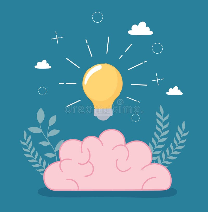 Brain think imagination stock vector. Illustration of science - 232273311