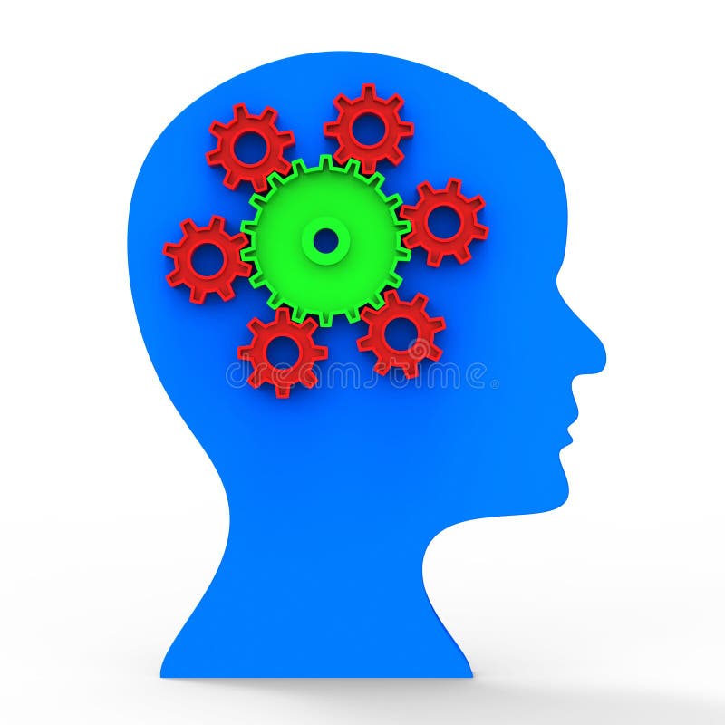 Brain Think Shows Head Concept and Contemplating Stock Illustration ... Brain Think Shows Head Concept and Contemplating Stock Illustration ...