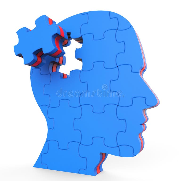 Brain Think Shows Thinking about and Reflect Stock Illustration ...