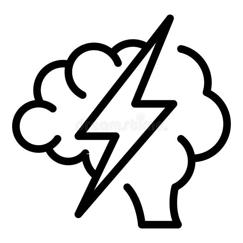 Brain Thinking Icon Outline Vector. Critical Think Stock Illustration ...