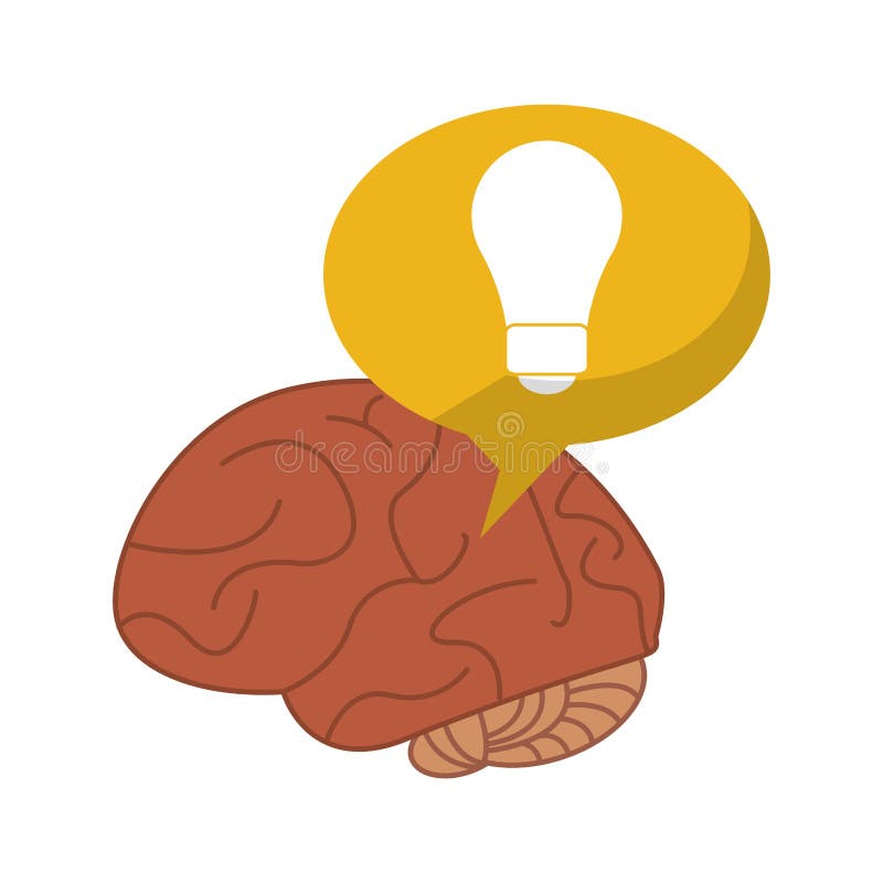 Brain thinking idea bubble stock vector. Illustration of mind - 82214718