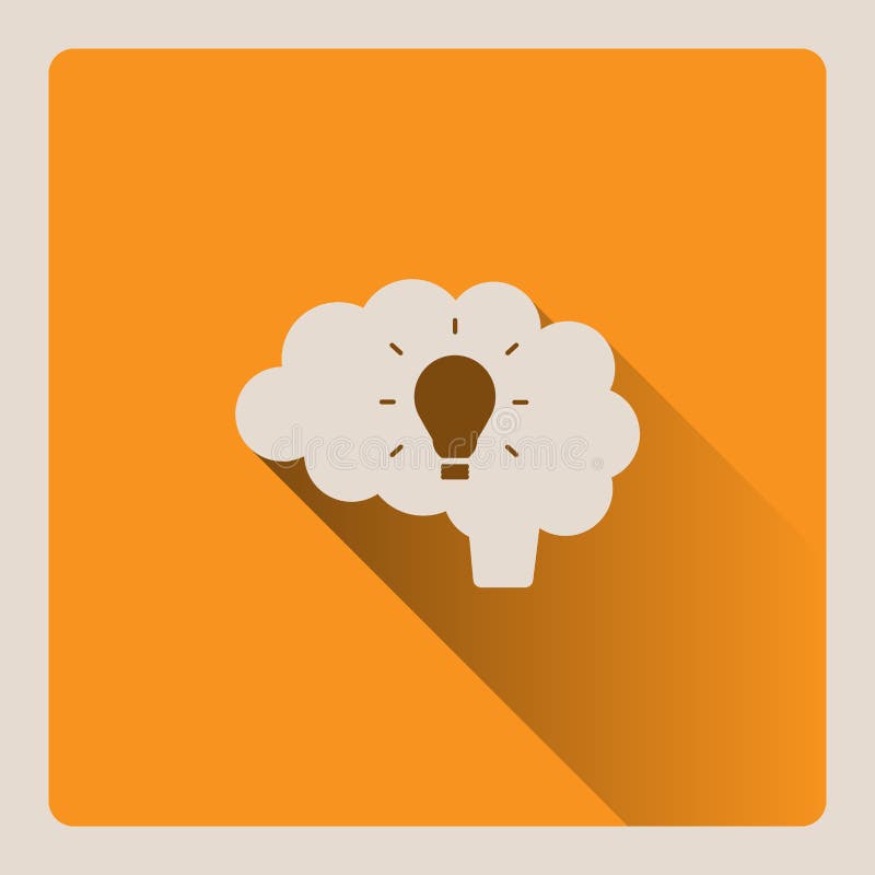 Brain Thinking about Time Illustration on Blue Background with Shade ...