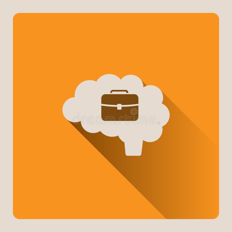 Thinking Man at Work. Hard Work with Brainstorming Stock Vector ...