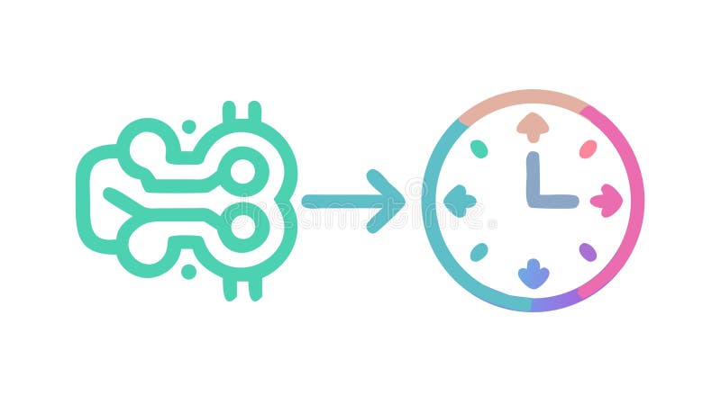 Brain Time Logic Icon For Cognitive Processing Vector Design Generative Ai Stock Vector
