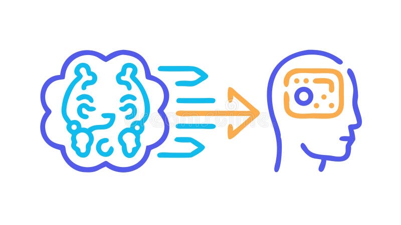 Brain To Human Transfer, Knowledge Learning Icon, Vector Design ...